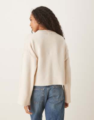 ASOS DESIGN crew neck boxy sweater with wide cuff & A-line maxi skirt ...