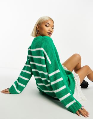 ASOS DESIGN crew neck jumper with stripe back detail | ASOS
