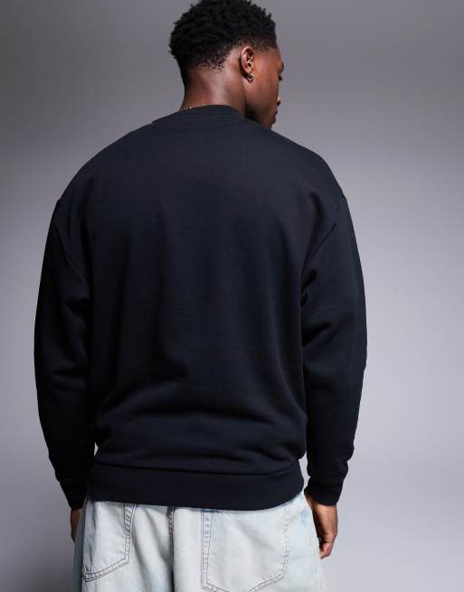 ASOS DESIGN crew with city print in black | ASOS