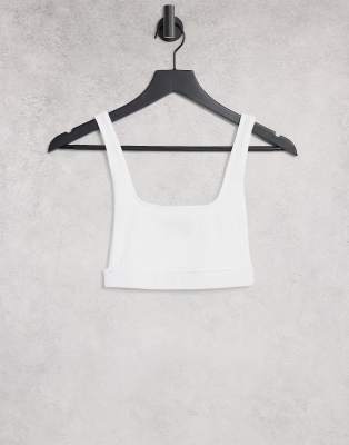 ASOS DESIGN crop top with open side in white | ASOS