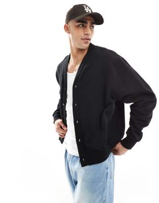 ASOS DESIGN cropped boxy fit cardi in black | ASOS