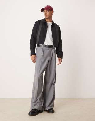 ASOS DESIGN cropped slim smart set in black | ASOS