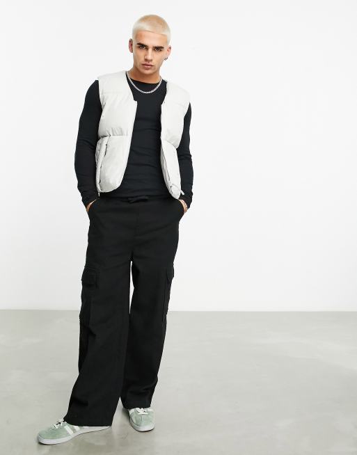 ASOS DESIGN cropped vest in light gray | ASOS