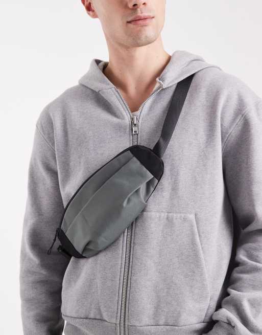 ASOS DESIGN cross body bum bag in grey | ASOS
