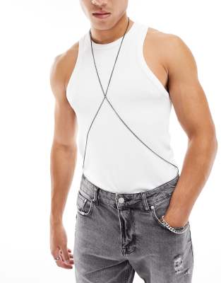 ASOS DESIGN cross body harness in gunmetal | ASOS