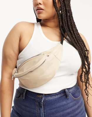 ASOS DESIGN Curve bum bag in stone | ASOS