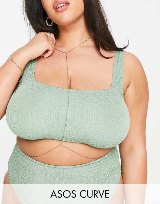Asos Design Curve Chaîne De Corps Style Pointillés Doré Asos