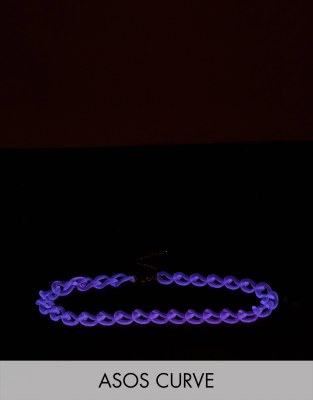 ASOS DESIGN Curve chunky chain belt in glow in the dark | ASOS