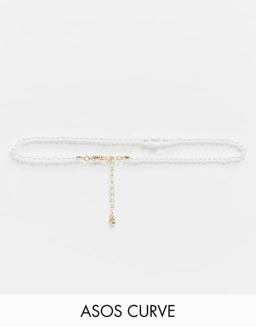 Asos Design Curve Collier Ras De Cou Avec Perles Variées Asos