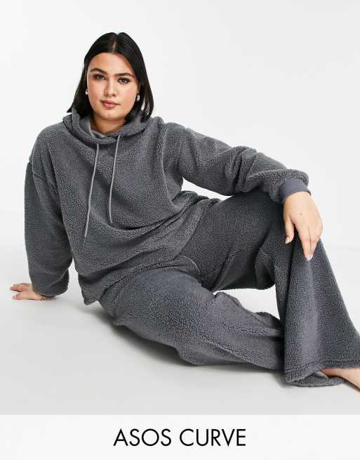 Asos Design Curve Ensemble Confort Avec Sweat à Capuche Et Pantalon