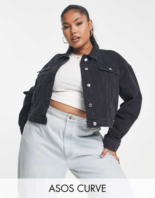 ASOS DESIGN Curve – „Original“-Jeansjacke in Schwarz | ASOS