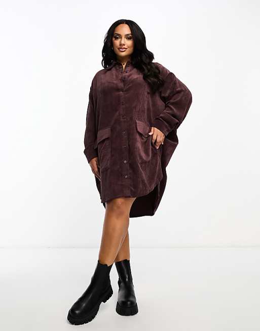 ASOS DESIGN Curve - Oversized ruimvallende mini overhemdjurk van ... ASOS DESIGN Curve - Oversized ruimvallende mini overhemdjurk van ...