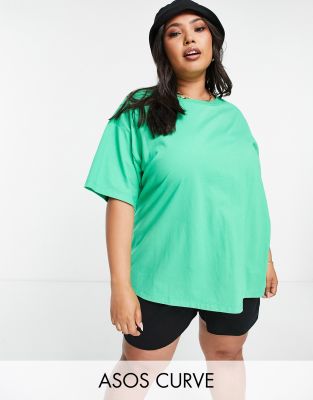 ASOS DESIGN Curve - Ultimate - T-shirt oversize - Vert | ASOS