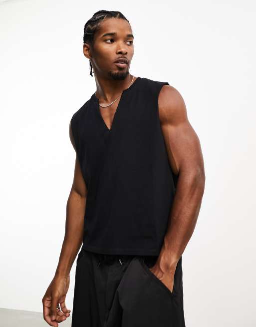 ASOS DESIGN - Débardeur décontracté à col en V - Noir | ASOS