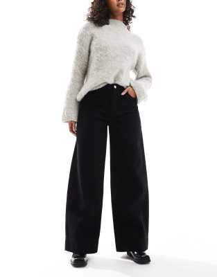 ASOS DESIGN deep hem jeans in washed black | ASOS