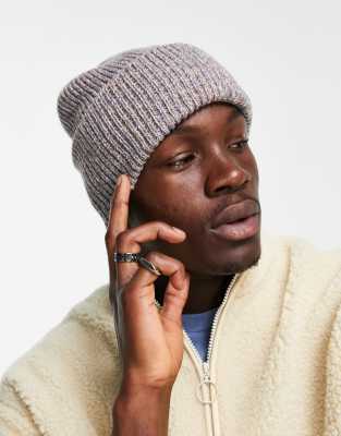 ASOS DESIGN deep turn up beanie in multi twist | ASOS