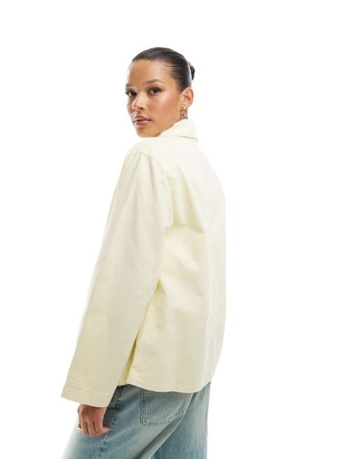 ASOS DESIGN denim jacket in butter yellow | ASOS