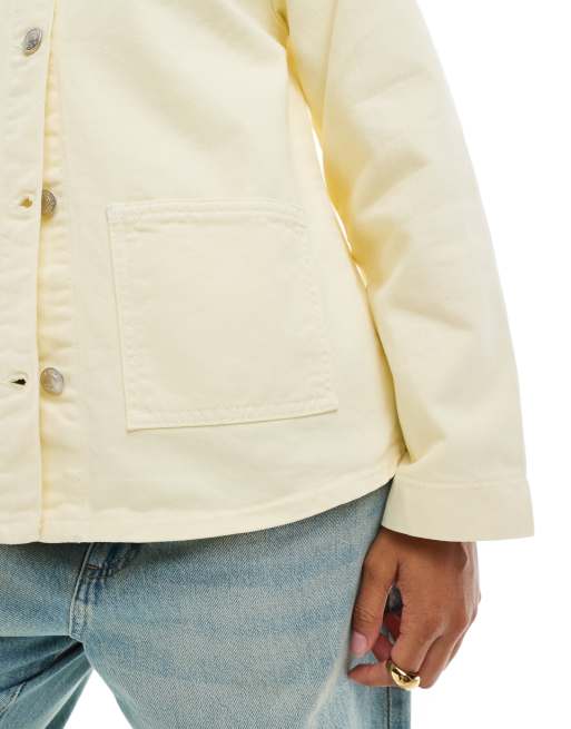 ASOS DESIGN denim jacket in butter yellow | ASOS
