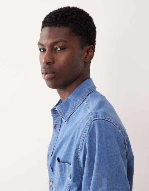 ASOS DESIGN denim overshirt in blue | ASOS