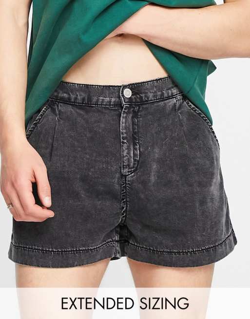 ASOS DESIGN denim shorts in shorter length with elasticated waist in ...
