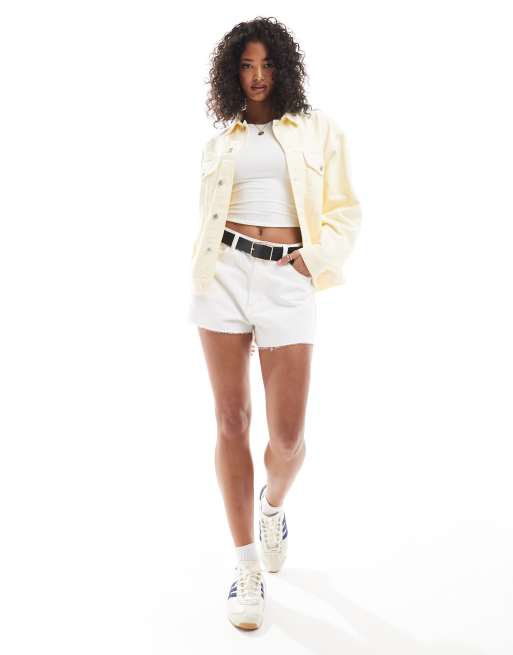 ASOS DESIGN denim western jacket in yellow | ASOS
