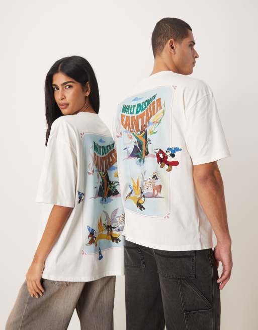 ASOS DESIGN Disney Fantasia unisex oversized t-shirt with Mickey Mouse ...