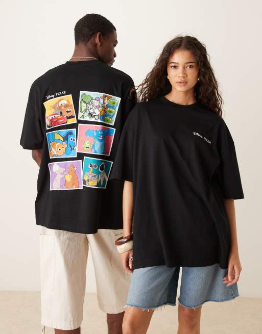 ASOS DESIGN Disney Pixar unisex oversized t-shirt with character prints ...