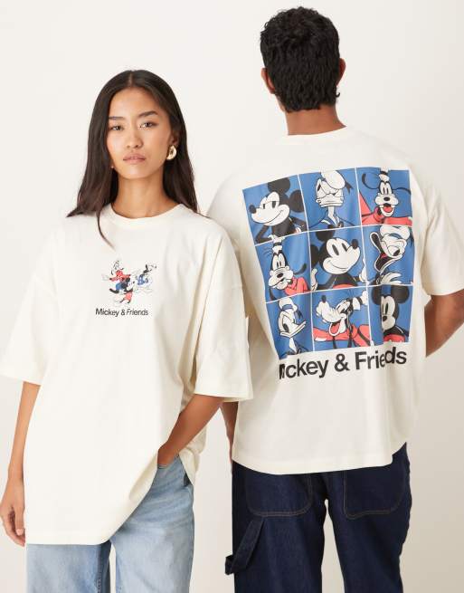 ASOS DESIGN Disney unisex oversized t-shirt with Mickey Mouse print in ...