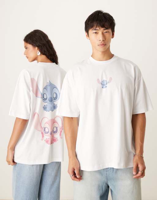 ASOS DESIGN Disney Unisex oversized t-shirt with Stitch and Angel ...