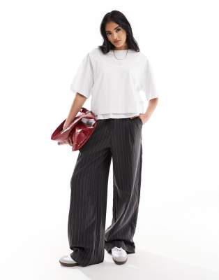 ASOS DESIGN double layer boxy tee in white | ASOS