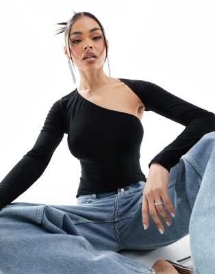 ASOS DESIGN – Eng anliegender, asymmetrisch geschnittener Body in ...