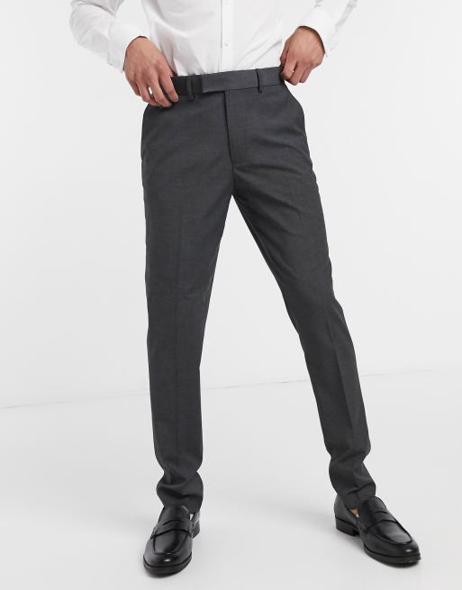 Asos Design Enge Elegante Hose In Anthrazit Asos