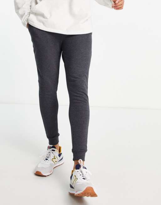 Asos Design Enge Jogginghose In Anthrazit Grey Asos
