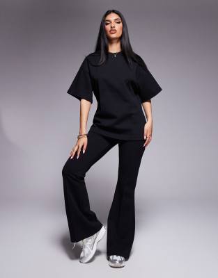 ASOS DESIGN - Ensemble t-shirt oversize coupe carrée et pantalon en maille interlock avec ...