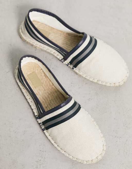 ASOS DESIGN espadrilles in natural weave with grosgrain tape | ASOS