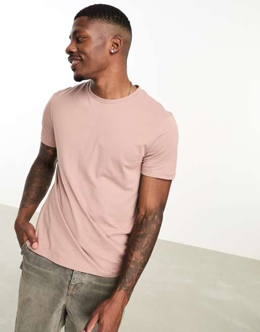 ASOS DESIGN essential crew neck t-shirt in brown | ASOS