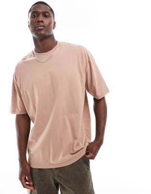 ASOS DESIGN essential oversized t-shirt in tan | ASOS