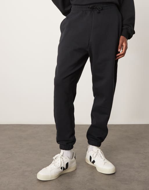ASOS DESIGN essential oversized trackies in black | ASOS