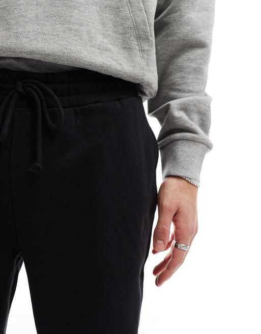 ASOS DESIGN essential straight leg joggers in black | ASOS
