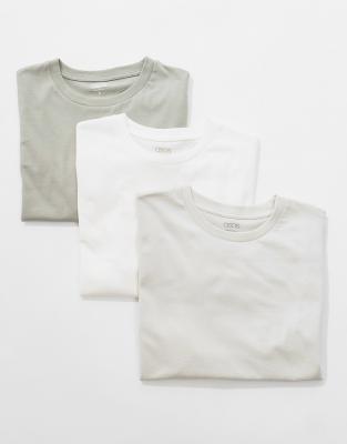 ASOS DESIGN essentials 3 pack crew neck T-shirts in multi | ASOS