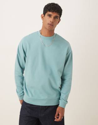 ASOS DESIGN essentials relaxed fit sweatshirt in blue | ASOS