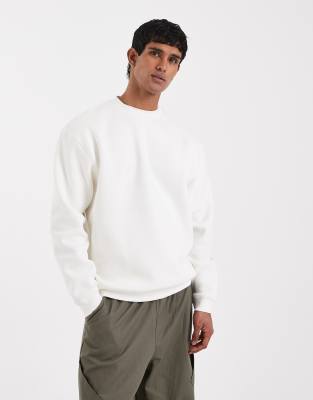 ASOS DESIGN essentials relaxed fit sweatshirt in off white | ASOS