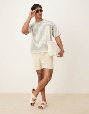 ASOS DESIGN essentials slim shorts in beige | ASOS