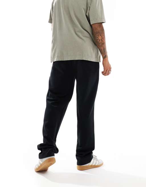 ASOS DESIGN essentials straight leg joggers in black | ASOS
