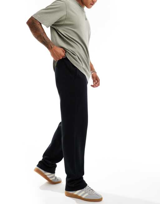 ASOS DESIGN essentials straight leg joggers in black | ASOS