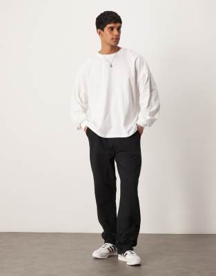 ASOS DESIGN essentials straight leg joggers in black | ASOS