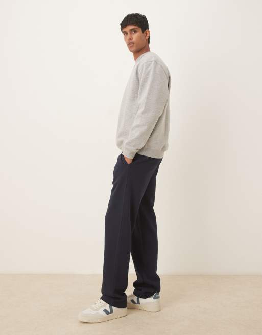 ASOS DESIGN essentials straight leg trackies in navy | ASOS