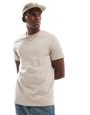 ASOS DESIGN Essentials t-shirt with crew neck in stone | ASOS
