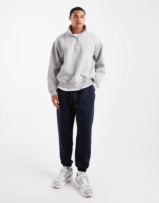 ASOS DESIGN essentials tapered trackies in navy | ASOS