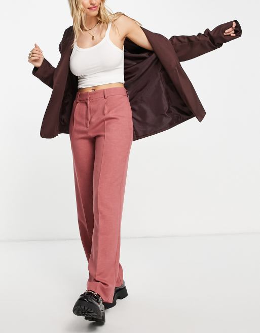ASOS DESIGN everyday slouch boy pants in rose | ASOS